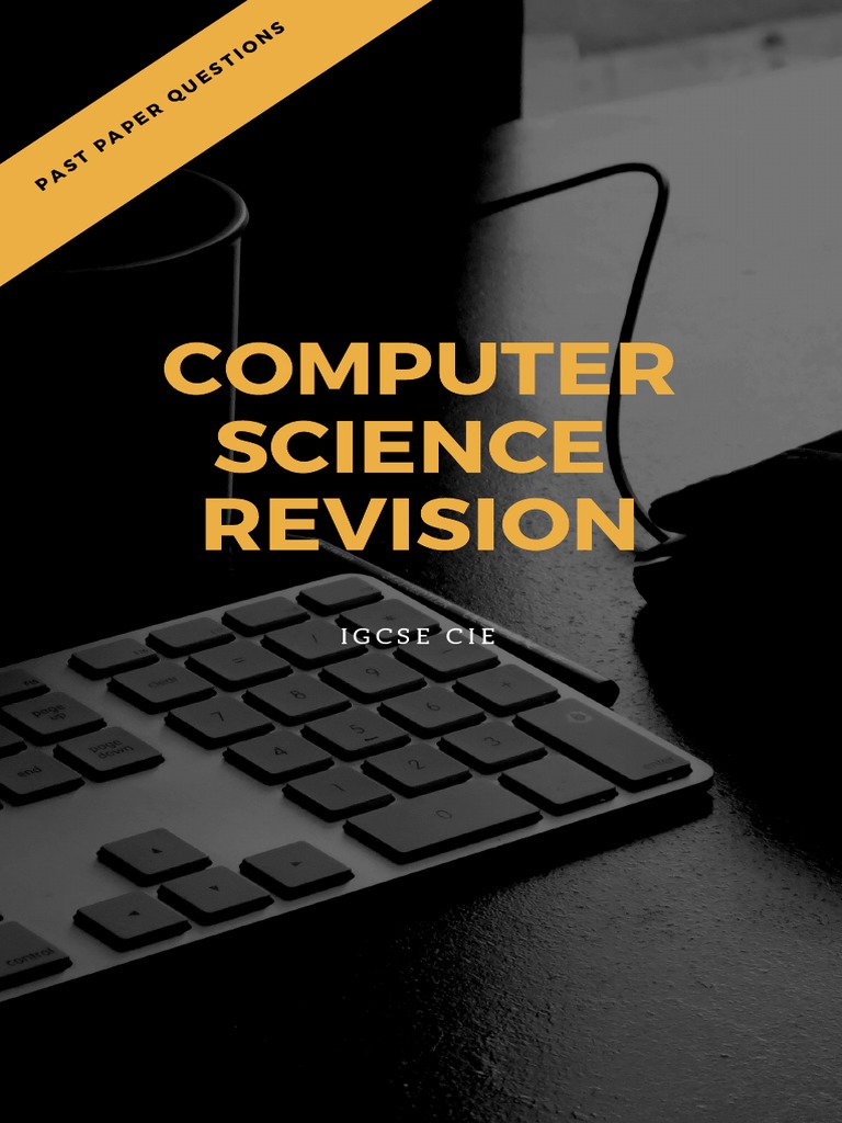 Computer Science Front Page Cover For Revision Booklets | PDF ...