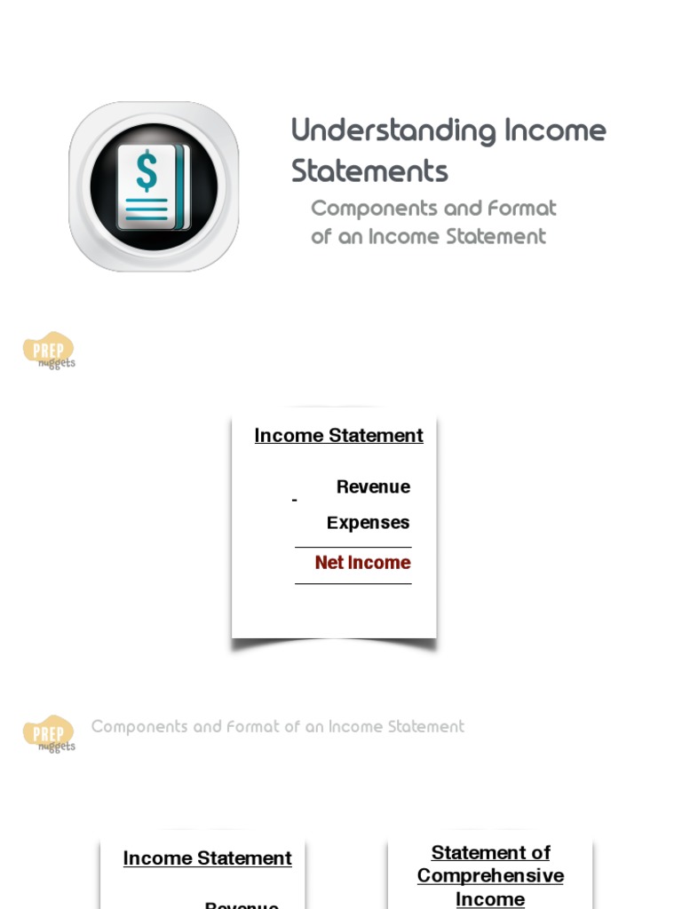 1.1 Slides - Income Statements - Components and Format of An Income ...