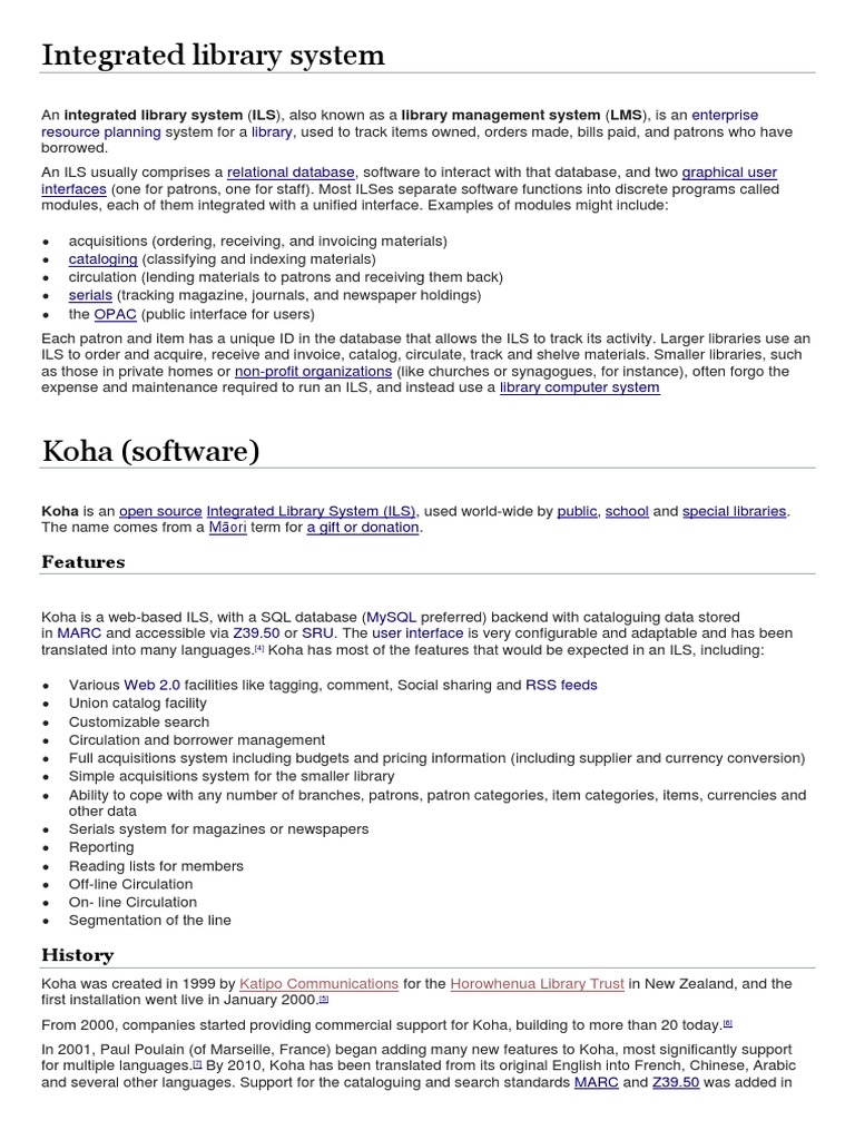 Integrated Library System | PDF | Information Science | Information ...