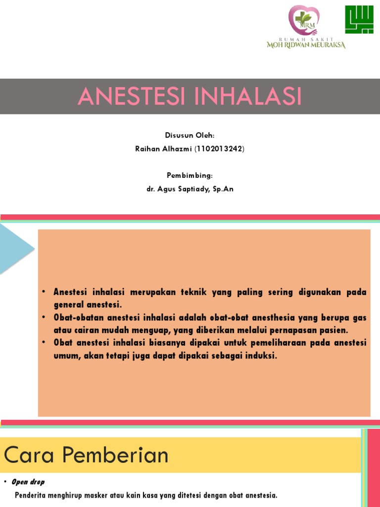 Anestesi Inhalasi (Raihan Alhazmi) | PDF