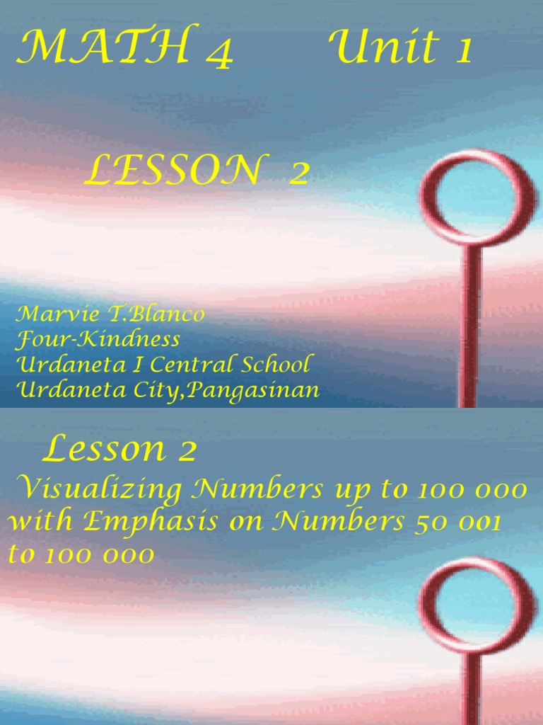 MATH Q1 Lesson 2 Visualizing Numbers Up To 100 000 With Emphasis On ...