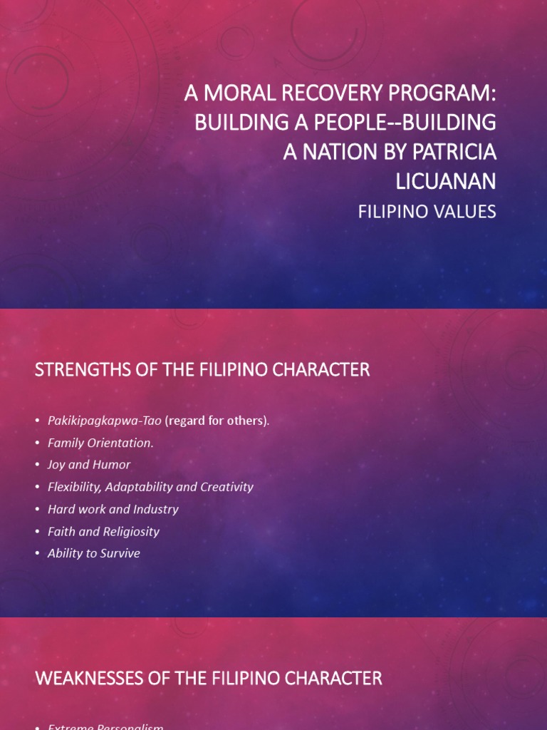 A Moral Recovery Program: Building A People - Building A Nation by ...