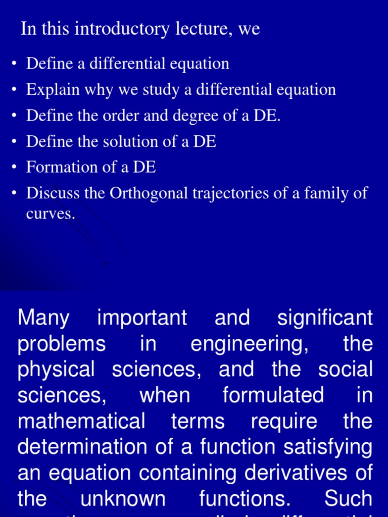 Introduction To Differential Equations | PDF | Differential Equations ...