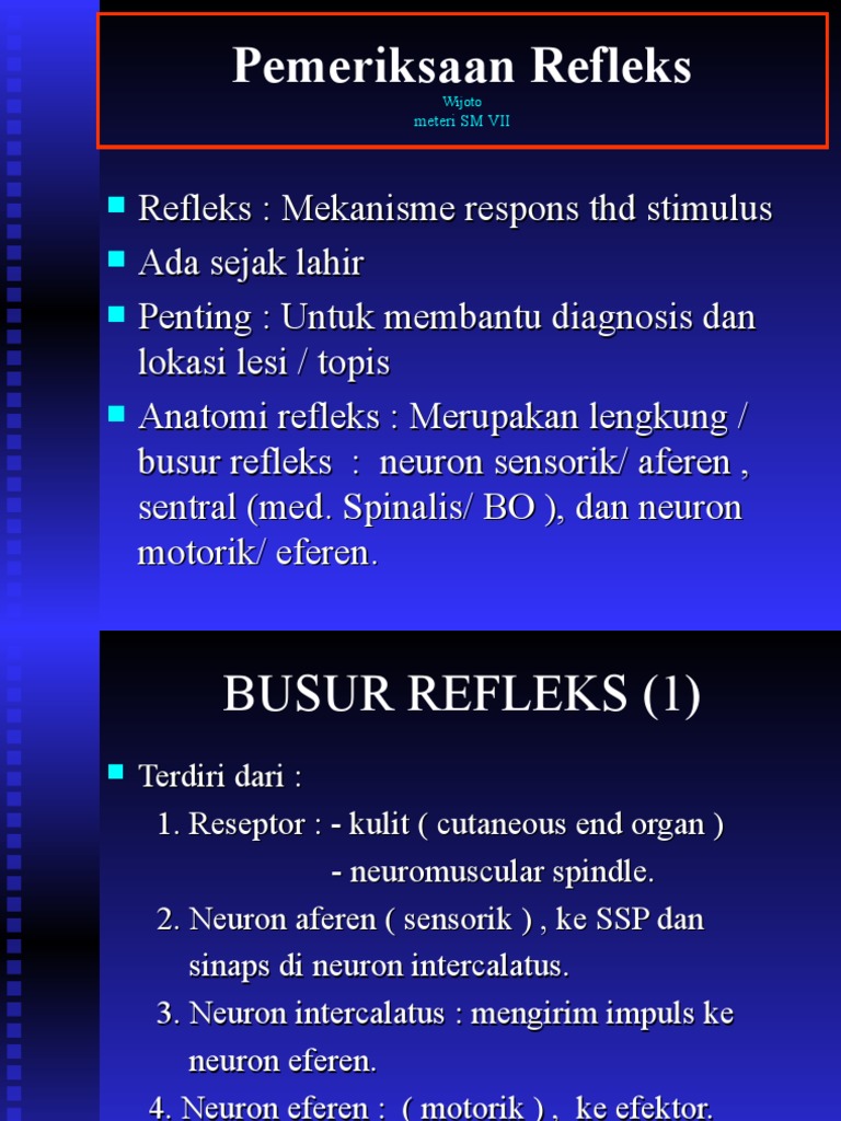 Pemeriksaan Refleks | PDF