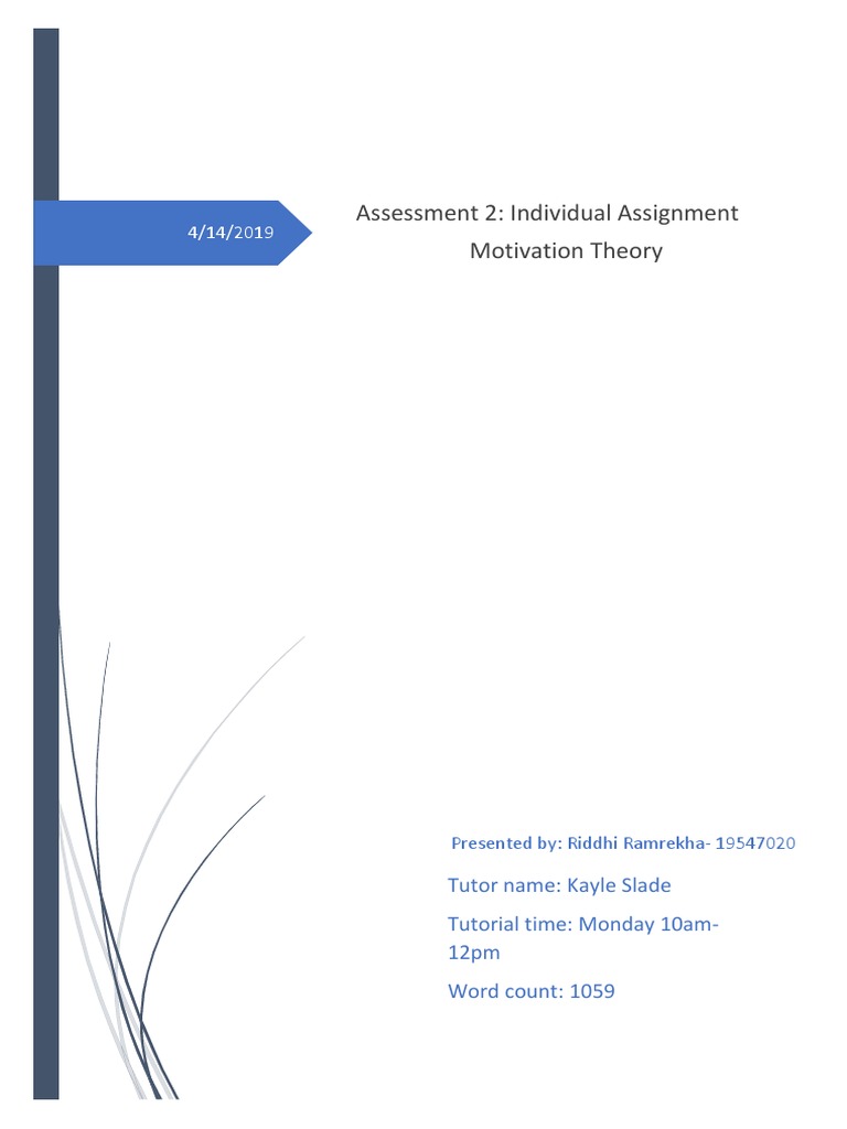 Motivation Assignment | PDF | Motivation | Motivational