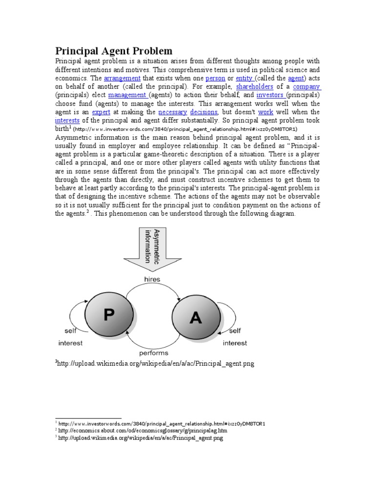 Principal Agent Problem | PDF | Enron | Corporations