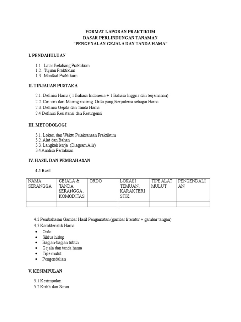 Format Laporan Praktikum | PDF
