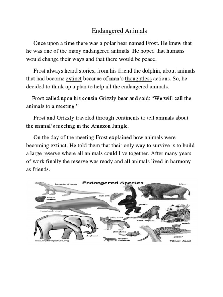 Endangered Animals Grade 3 | PDF