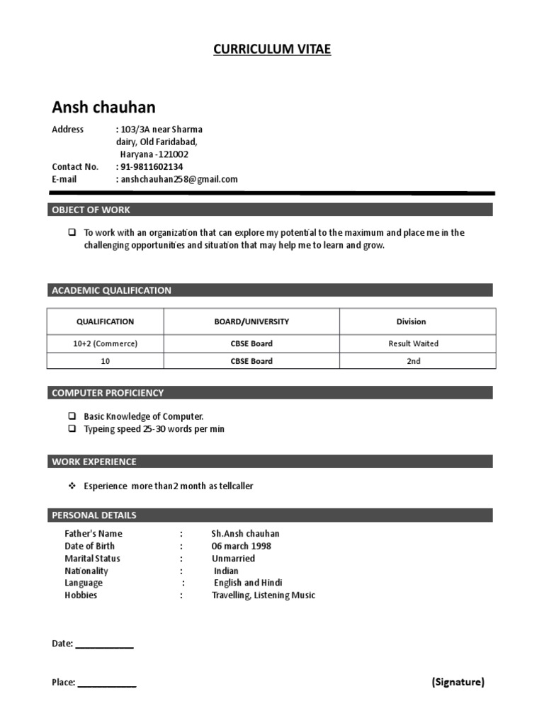 Ansh Resume | PDF