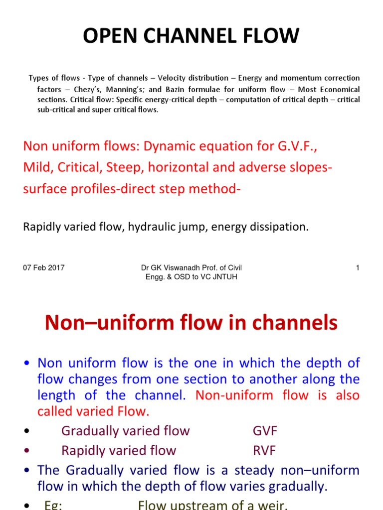Non-Uniform Flow Analysis | PDF | Classical Mechanics | Fluid Mechanics