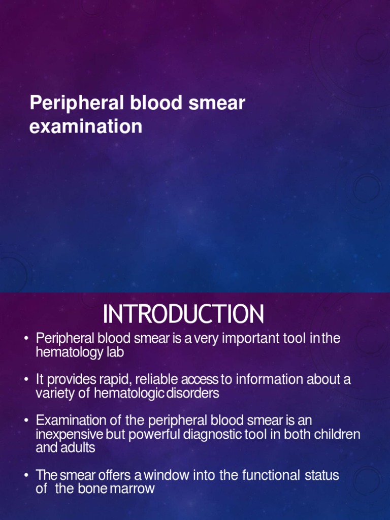 Peripheral Blood Smear Examination Guide | PDF | Anemia | White Blood Cell