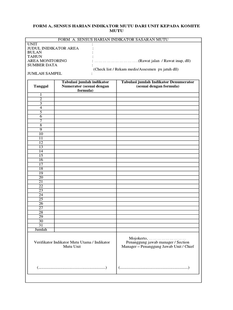Form A Kosong (Word) | PDF