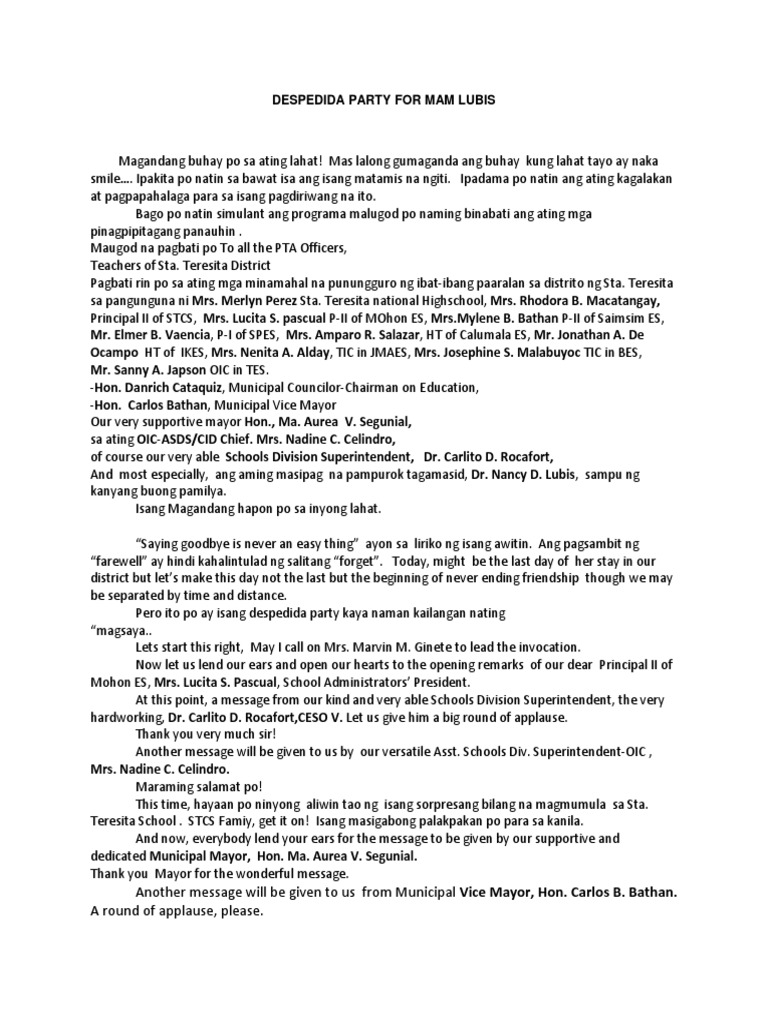 Despedida Party For Mam Lubis | PDF | Nature