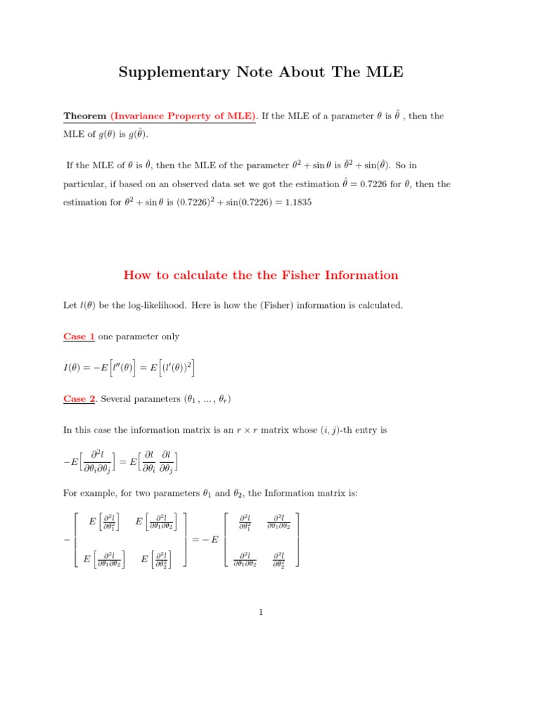 Maximum Likelihood | PDF | Econometrics | Scientific Modeling