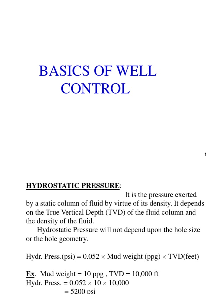 Well Control & BOP System | PDF | Continuum Mechanics | Chemical ...