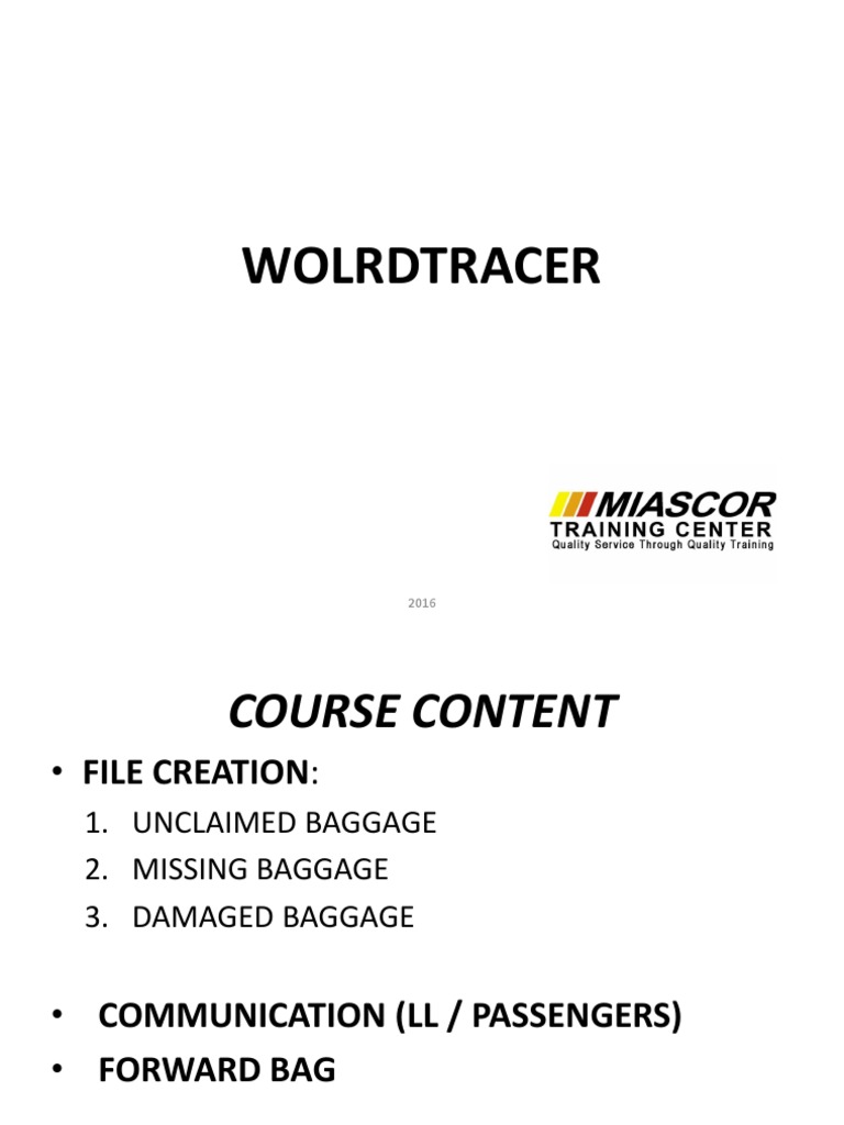 WorldTracer Baggage Handling Guide | PDF | Baggage | Business
