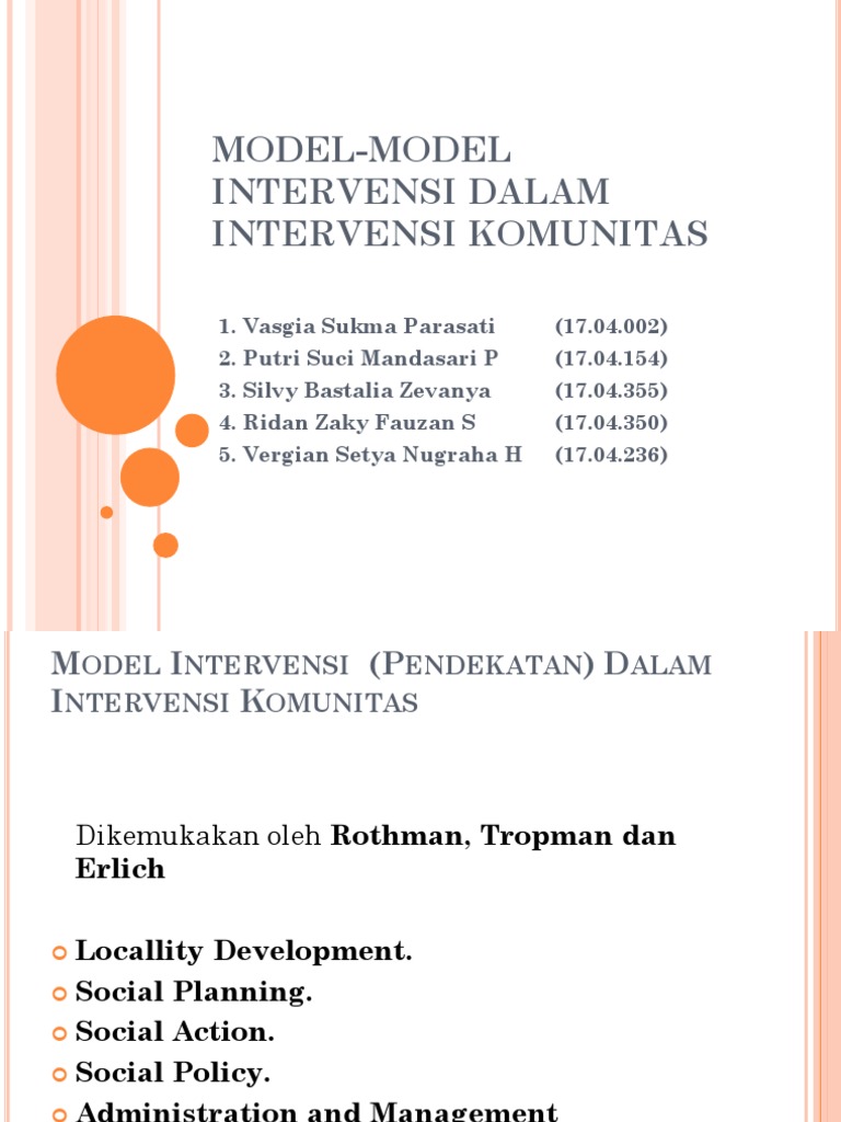 Model Intervensi dalam Komunitas | PDF