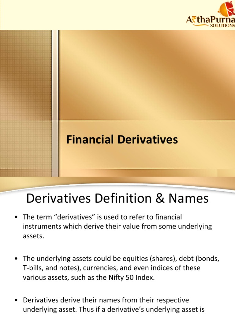 Understanding Financial Derivatives Basics | PDF | Option (Finance ...