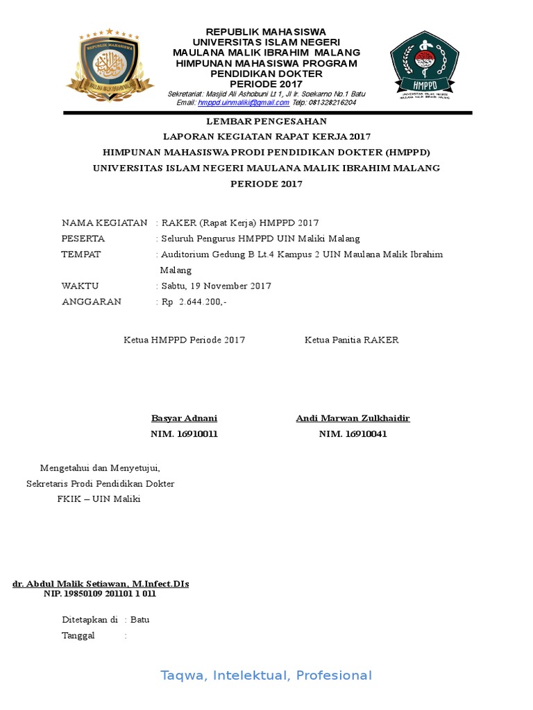 Contoh Format LPJ | PDF