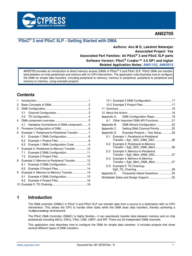 Psoc 3 and Psoc 5Lp - Getting Started With Dma | PDF | Electronics ... Psoc 3 and Psoc 5Lp - Getting Started With Dma | PDF | Electronics ...