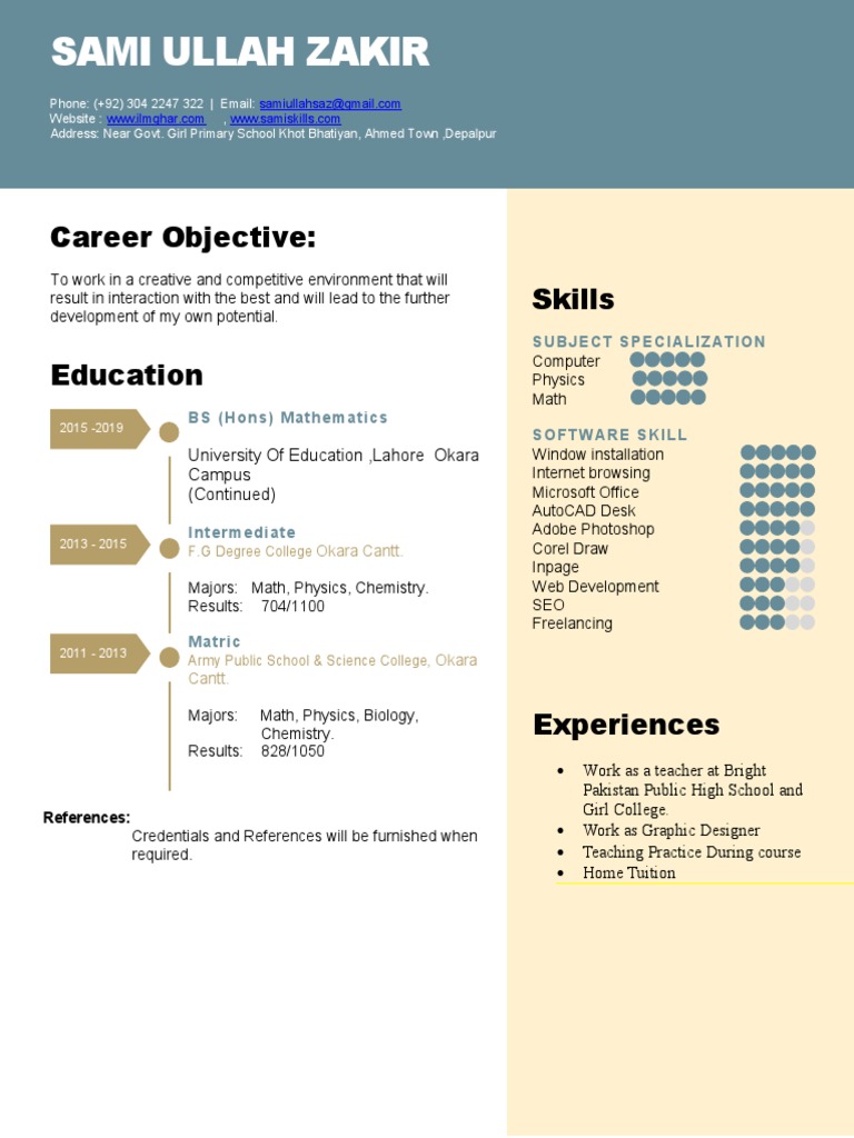Sami Ullah Zakir's Resume Summary | PDF | Computing | Software