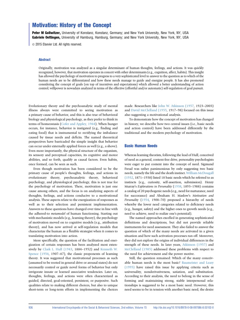 Motivation Through the Ages: Exploring the Evolution of Understanding ...