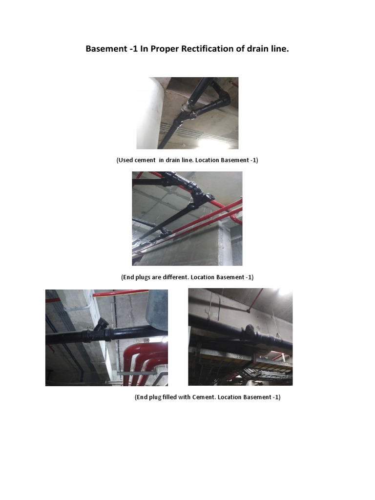Basement - 1 in Proper Rectification of Drain Line | PDF