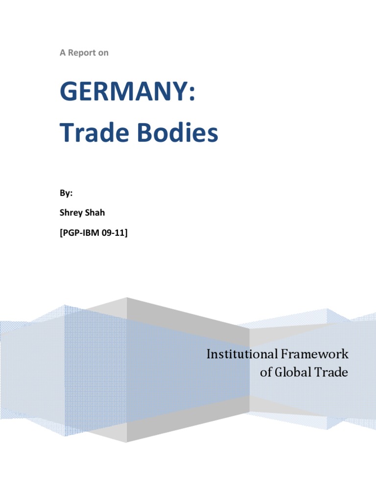 Germany's Trade Bodies Overview | PDF | Germany | World Politics