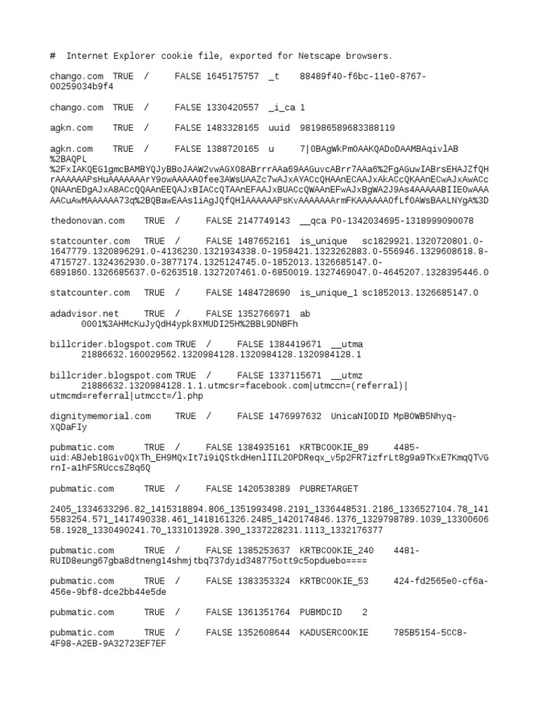 Cookies | PDF | Http Cookie | Internet Protocol Based Network Software