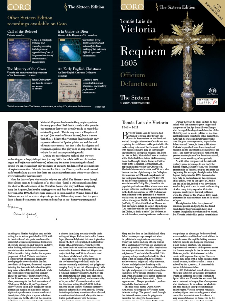 Officium Defunctorum Tomas Luis de Victoria | PDF | Christian Worship ...