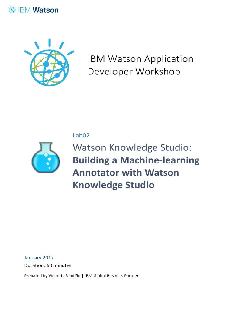 Lab X - Building A Machine-Learning Annotator With Watson Knowledge Studio | PDF | Watson ...