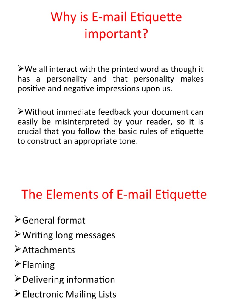 Importance of Email Etiquette | PDF | Human Communication | Communication