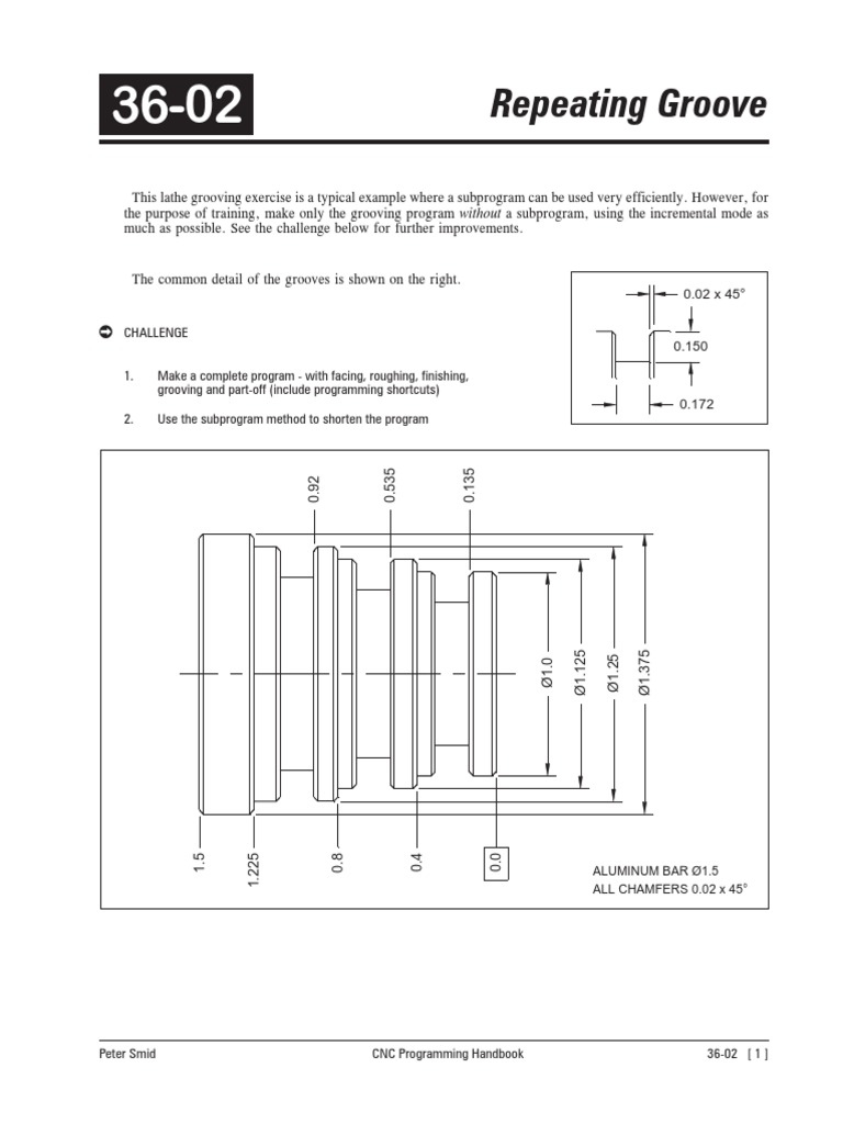 Repeating Groove: Without A Subprogram, Using The Incremental Mode As | PDF