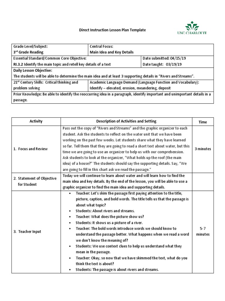 Reading Lesson Plan | PDF | Lesson Plan | Reading Comprehension