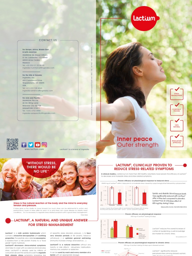 Lactium Brochure | PDF | Dietary Supplements | Stress (Biology)