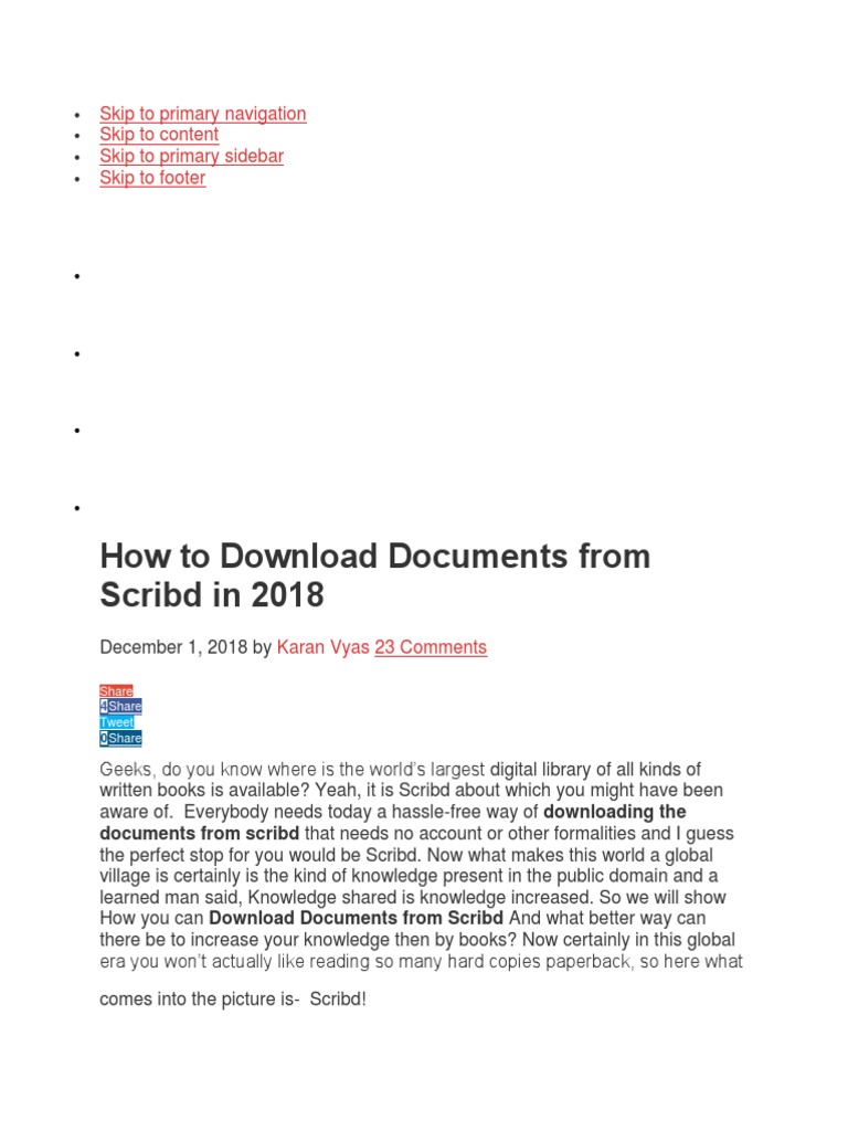 How To Primary Navigation | PDF | Scribd | Online Services