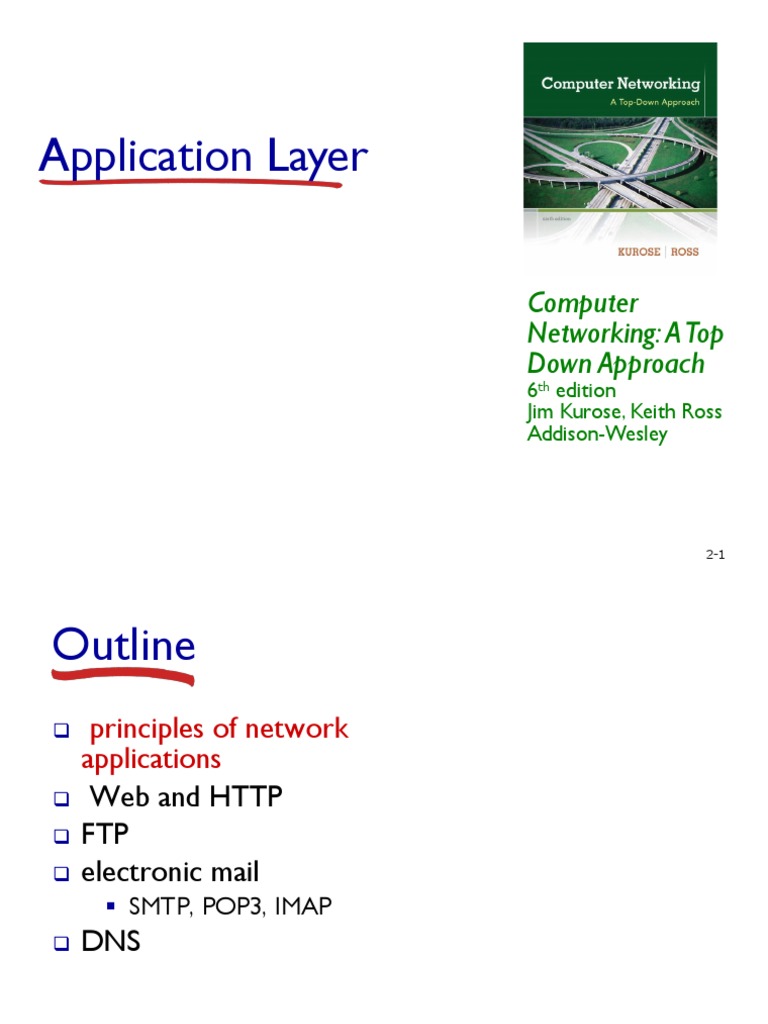 Application Layer: Computer Networking: A Top Down Approach | PDF ...