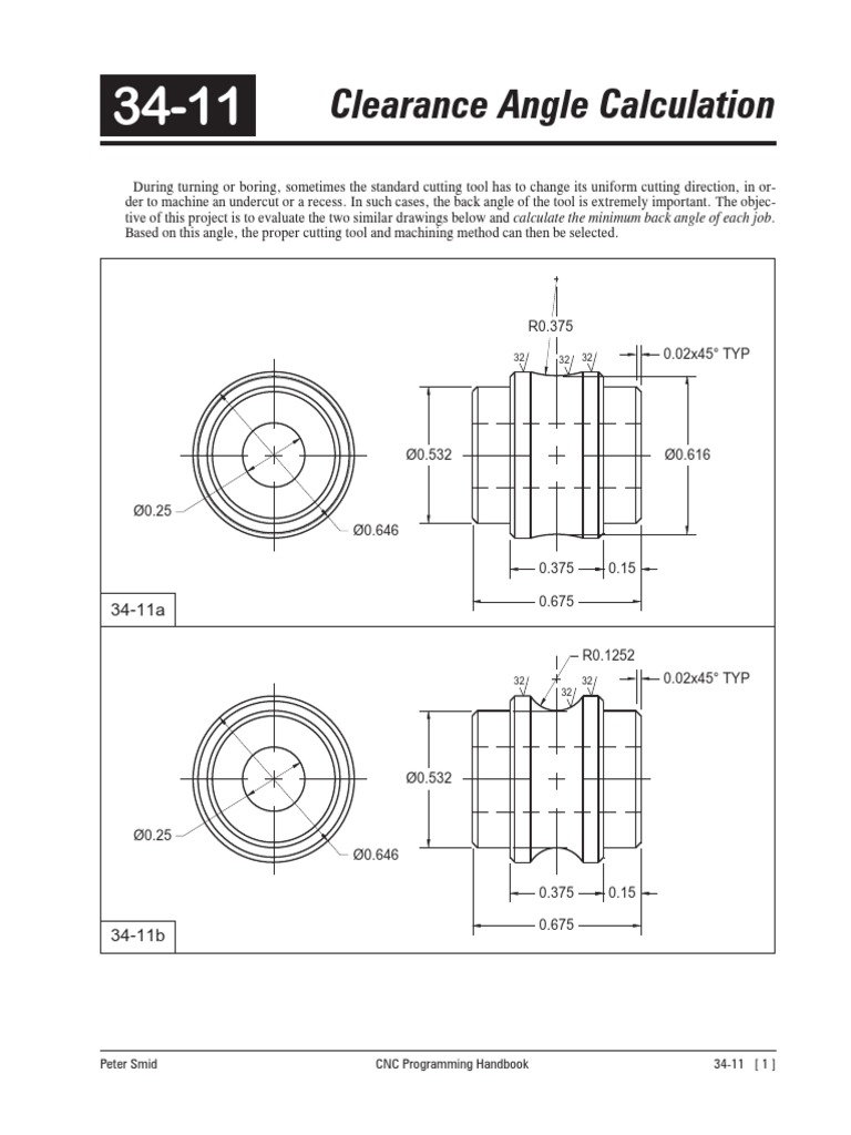 Clearance Angle Calculation: R0.375 0.02x45° TYP | PDF