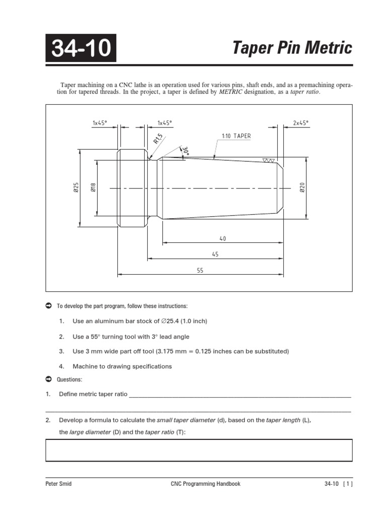 Taper Length Formula
