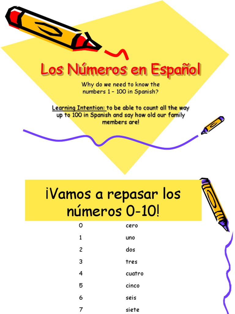 Números del 1 al 100 en Español | PDF | Ocio