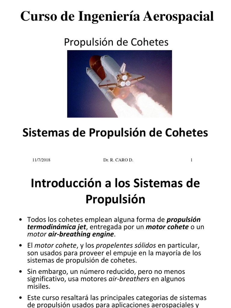 2 Sistemas de Propulsion de Cohetes | PDF | Motor a reacción | Motor de ...
