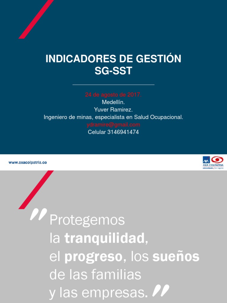 Indicadores de Gestión Del SG - SST - Final | PDF | Bienestar | Medicina