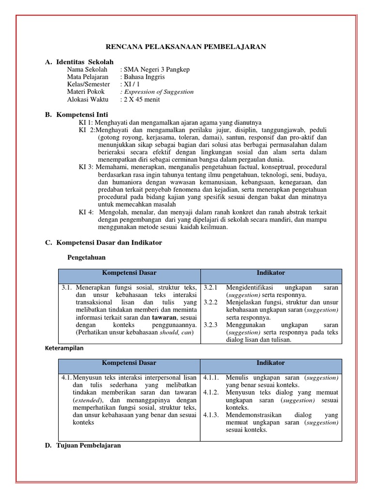 PPG 1 KELAS B METIMUKARRAMA - Suggestion | PDF