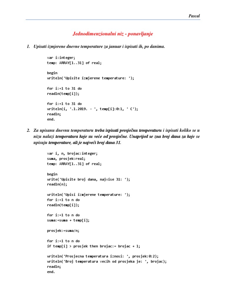 Pascal Vjezba 15 | PDF