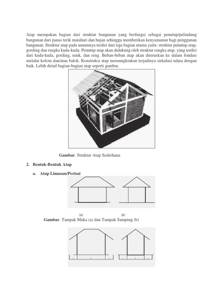 Struktur dan Jenis Atap Rumah | PDF | Griya & Taman | Sains & Matematika