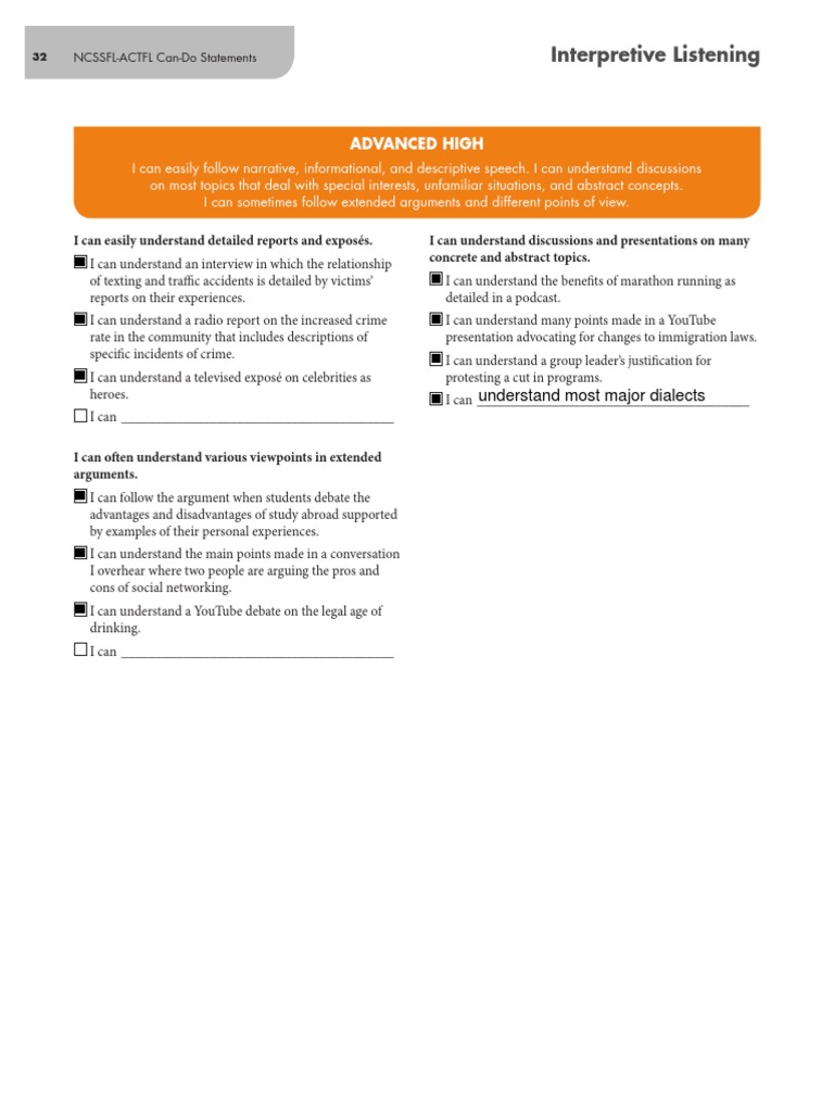 Advanced Interpretive Listening Skills | PDF