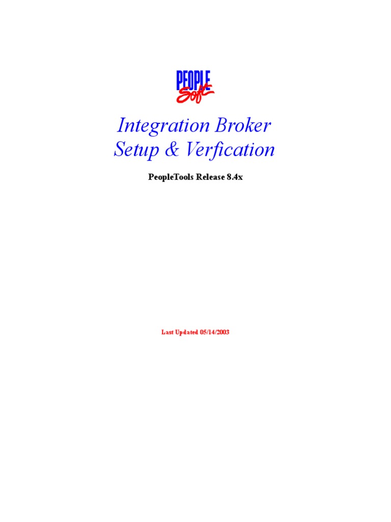 Integration Broker Setup and Verification | PDF | Gateway ...