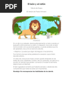 Fabula El Leon y El Ratón | PDF