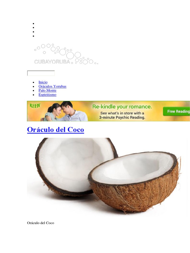 Oráculo del Coco en Santería | PDF | Santeria | Religión y creencia