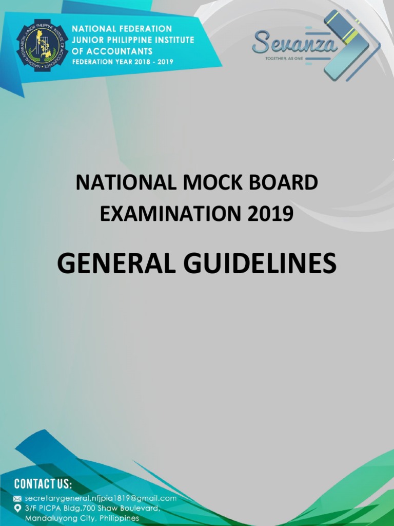 2019 National Mock Board Exam Guidelines | PDF | Certified Public ...